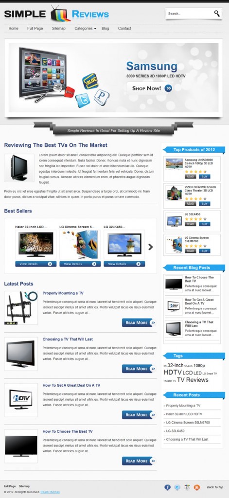 Simple Reviews Theme For Product Reviews